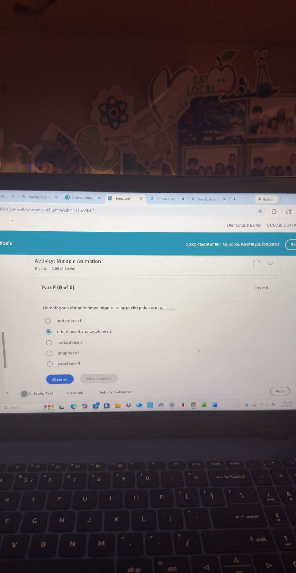 Part F (6 of 9) Homologous chromosomes | StudyX