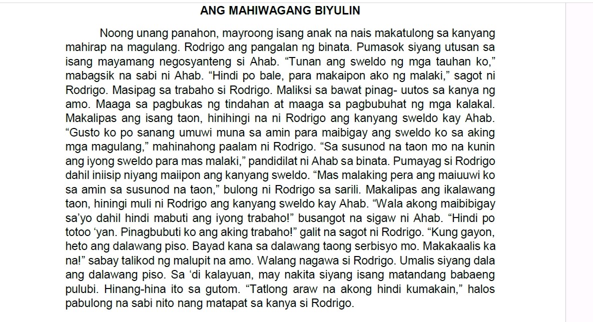 ANG MAHIWAGANG BIYULIN Noong unang panahon