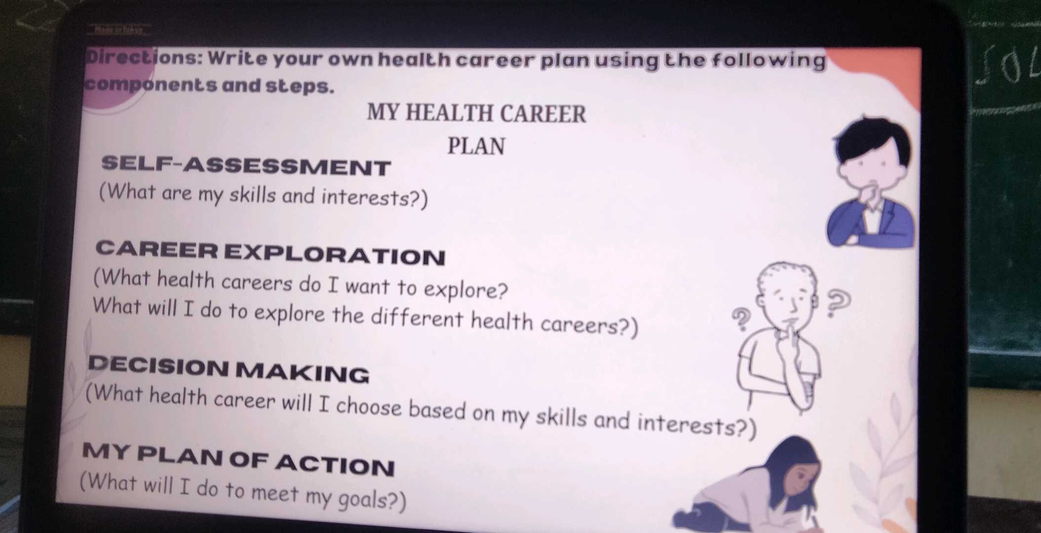 Directions Write your own health career | StudyX