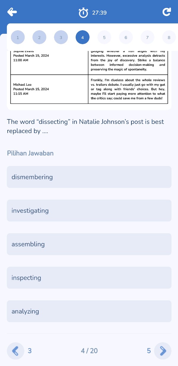 27 39 The word dissecting in Natalie | StudyX