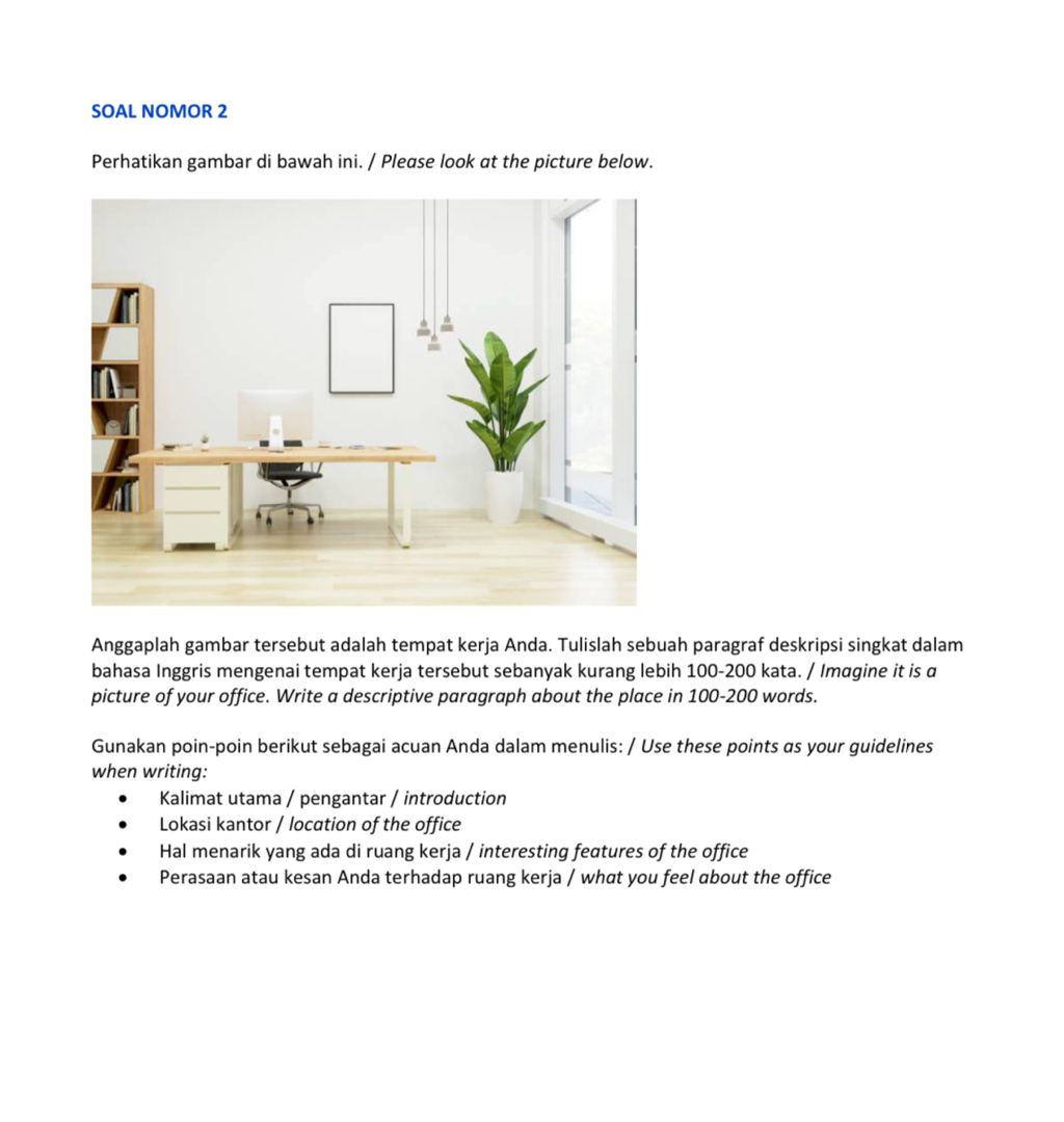 SOAL NOMOR 2 Perhatikan gambar di bawah ini | StudyX