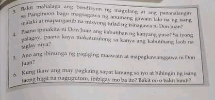 3 Bakit mahalaga ang bendisyon thg magulans | StudyX