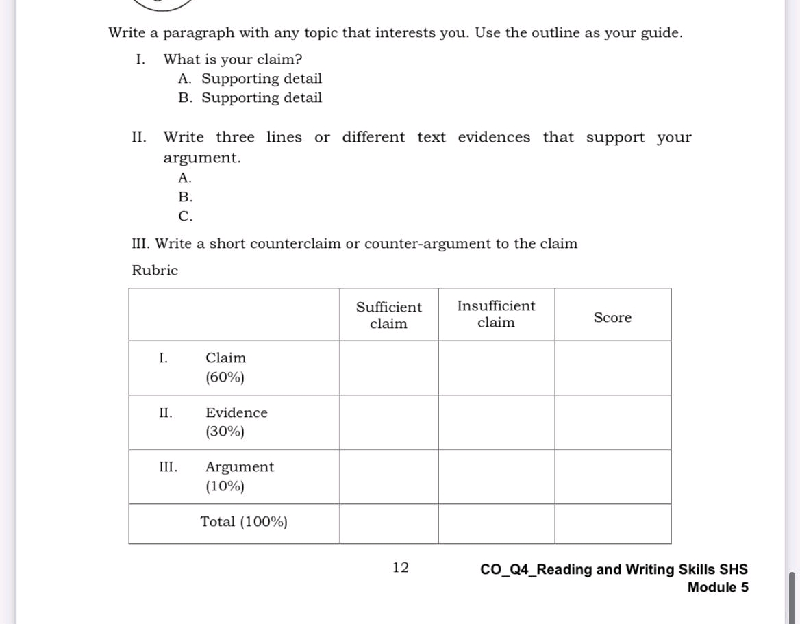 Write a paragraph with any topic that | StudyX