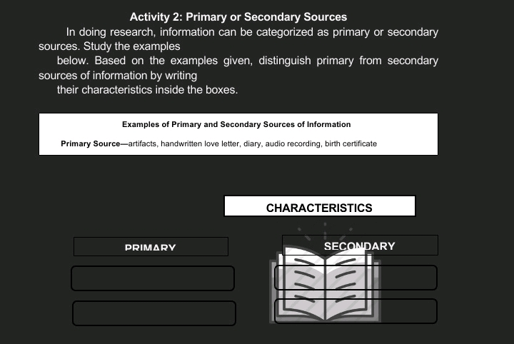 Activity 2 Primary or Secondary Sources In | StudyX