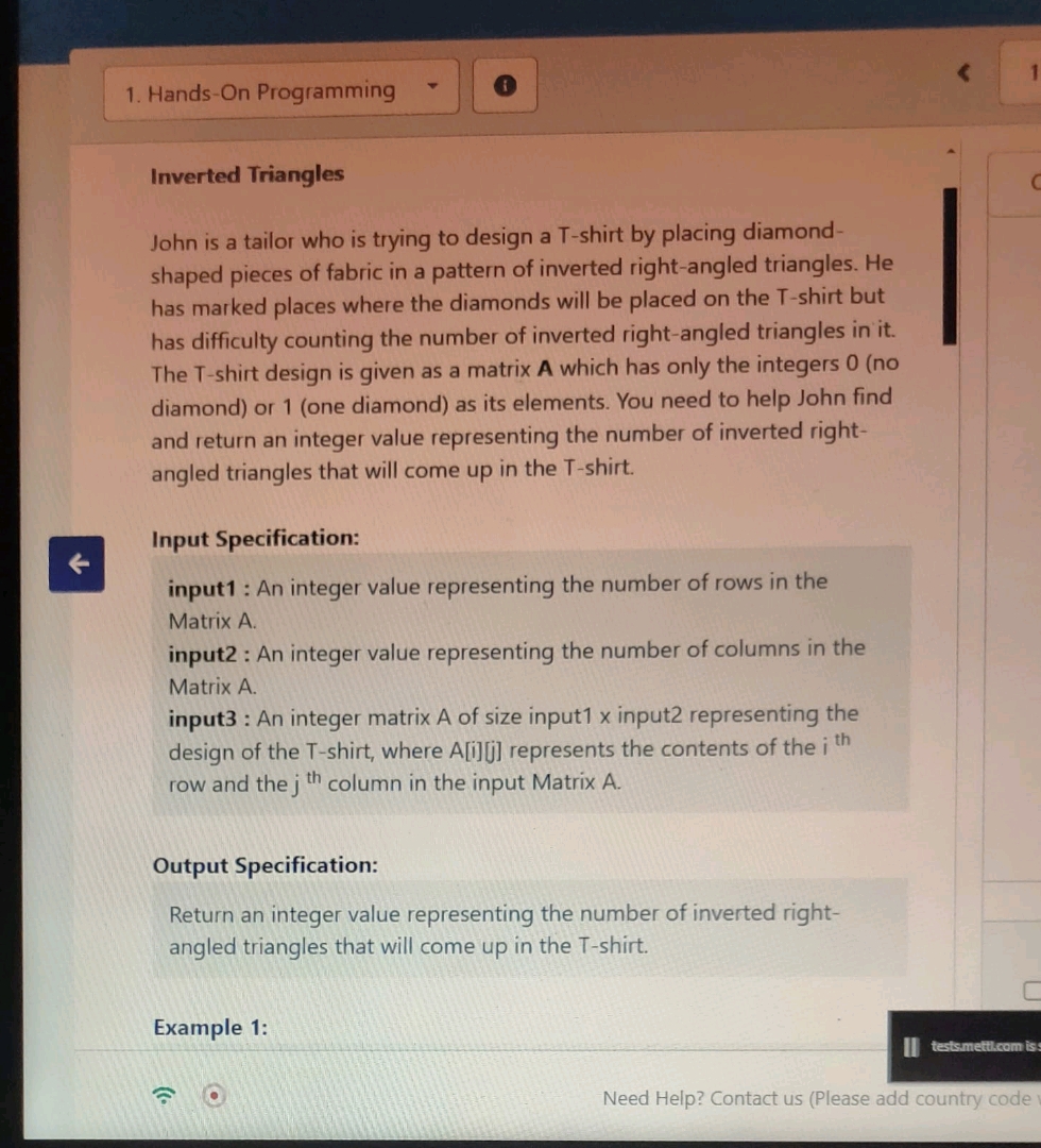 1 Hands-On Programming Inverted Triangles | StudyX
