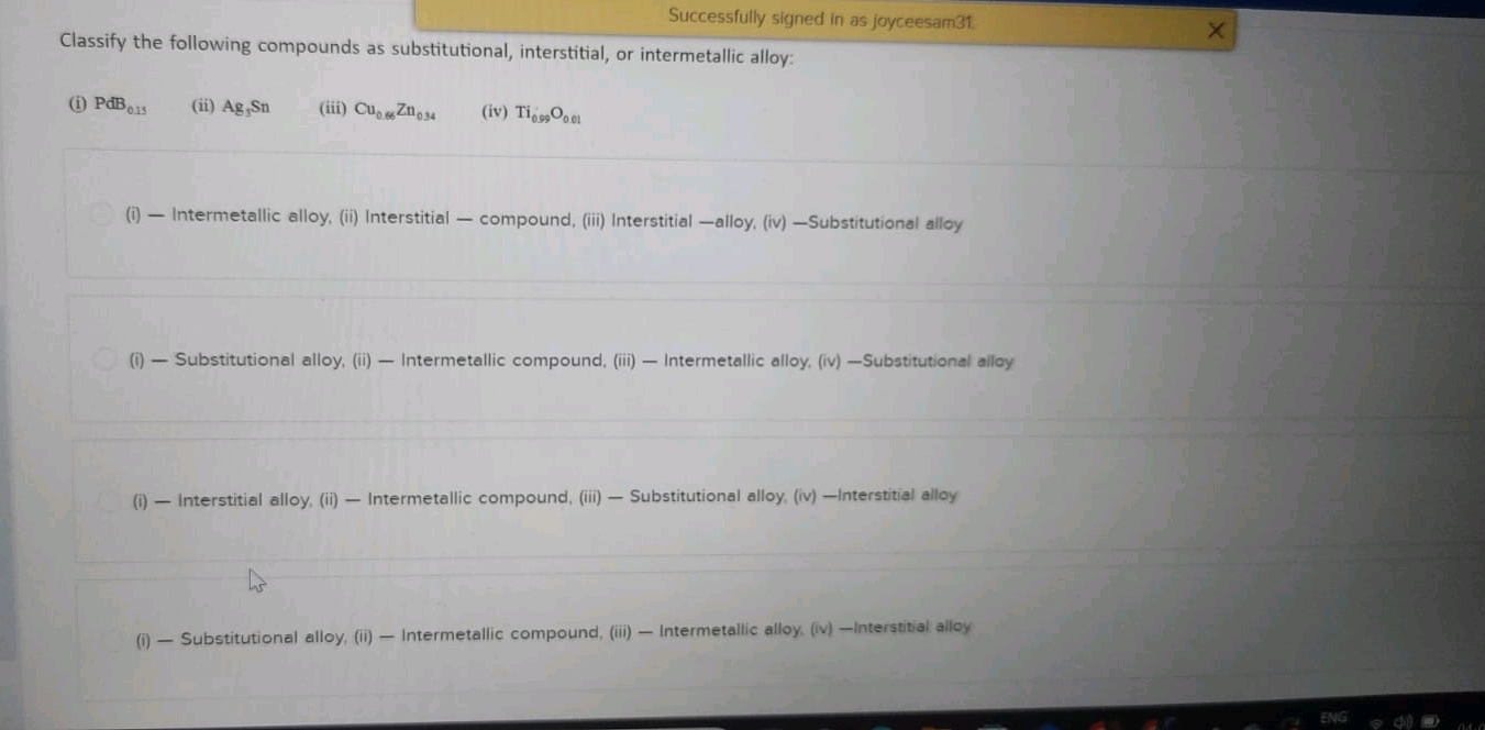 Successfully signed in as joyceesam31 | StudyX