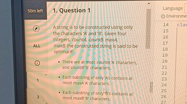 50 m left 1 Question 1 ( A string is to be | StudyX