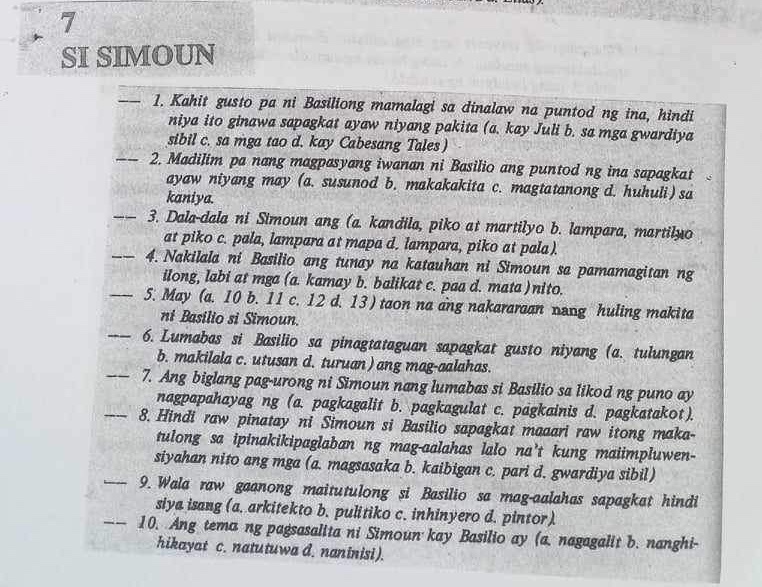 SI SIMOUN - 1 Kahit gusto pa ni Basiliong | StudyX