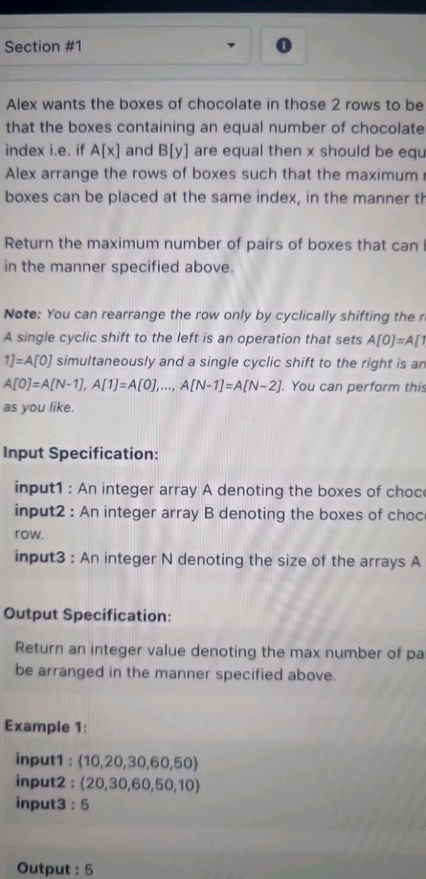 Section 1 Alex wants the boxes of chocolate | StudyX