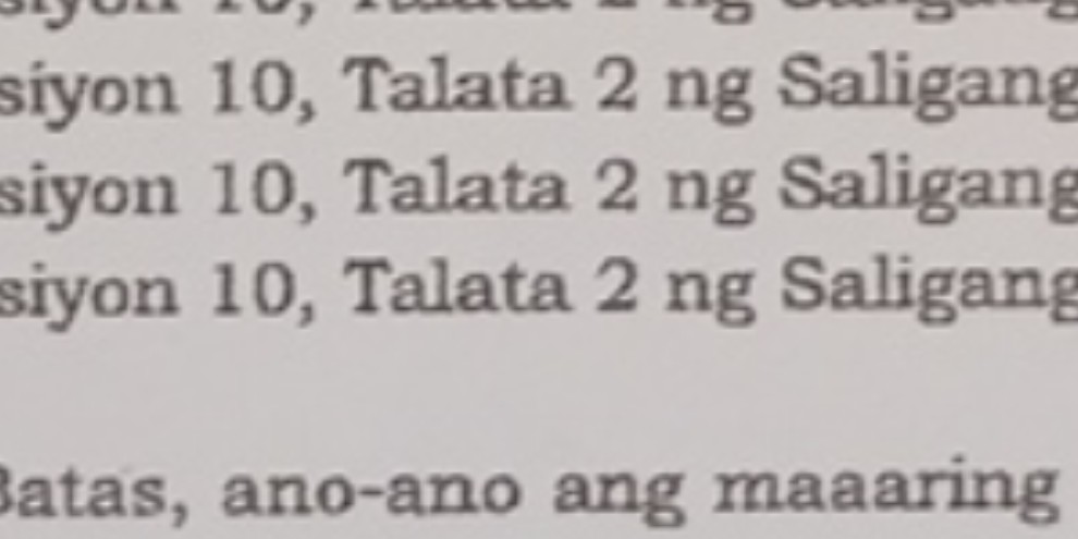 siyon 10 Talata 2 ng Saligang siyon 10 | StudyX