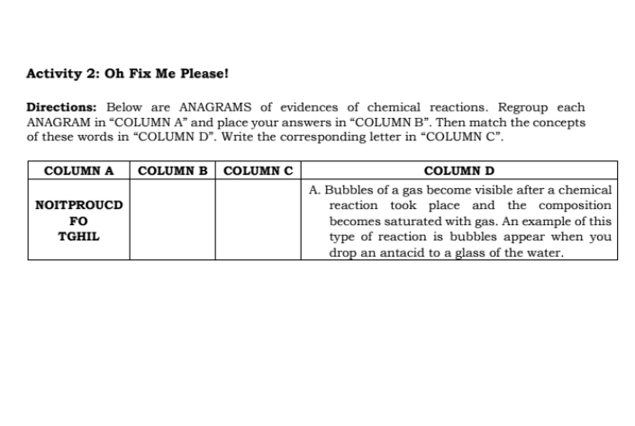 Activity 2 Oh Fix Me Please Directions | StudyX