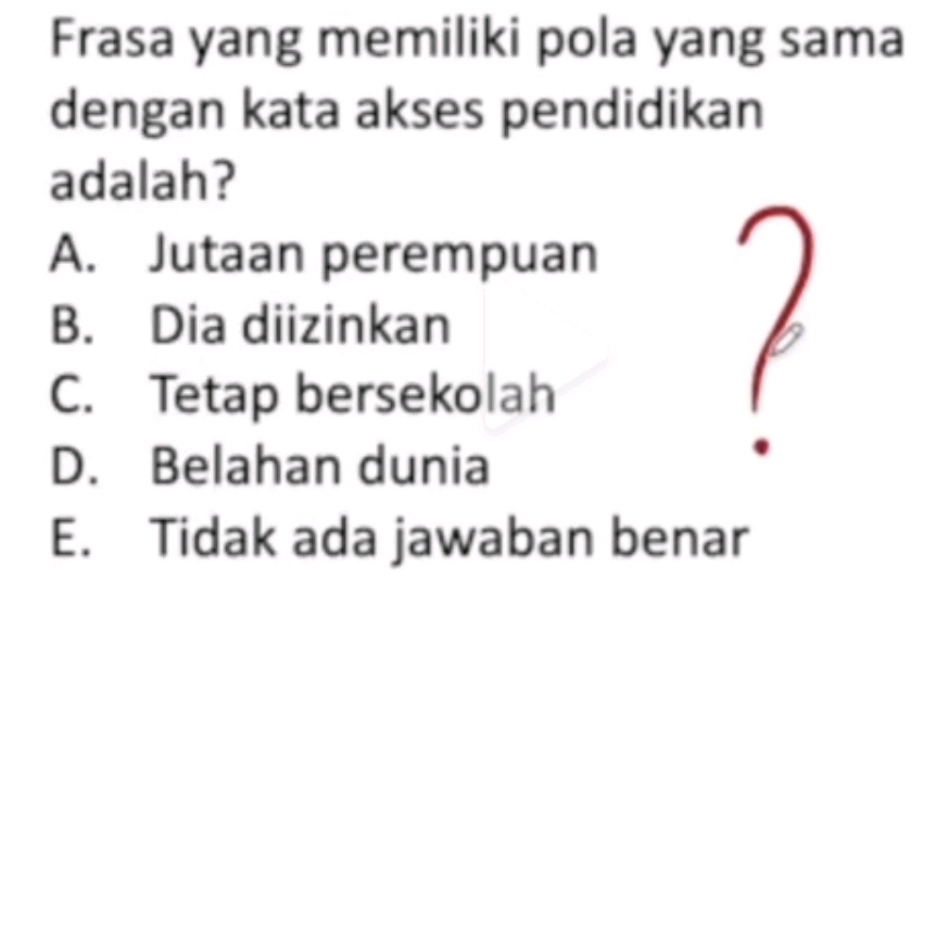 Frasa yang memiliki pola yang sama dengan | StudyX