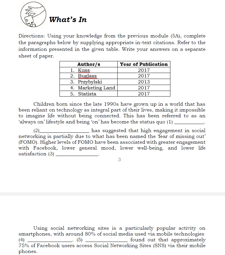 Whats In Directions Using your knowledge | StudyX