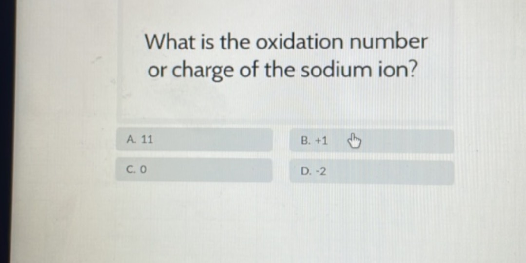 What is the oxidation number or charge of | StudyX