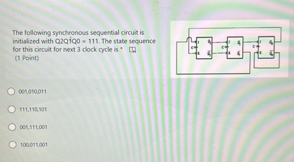 The following synchronous sequential | StudyX