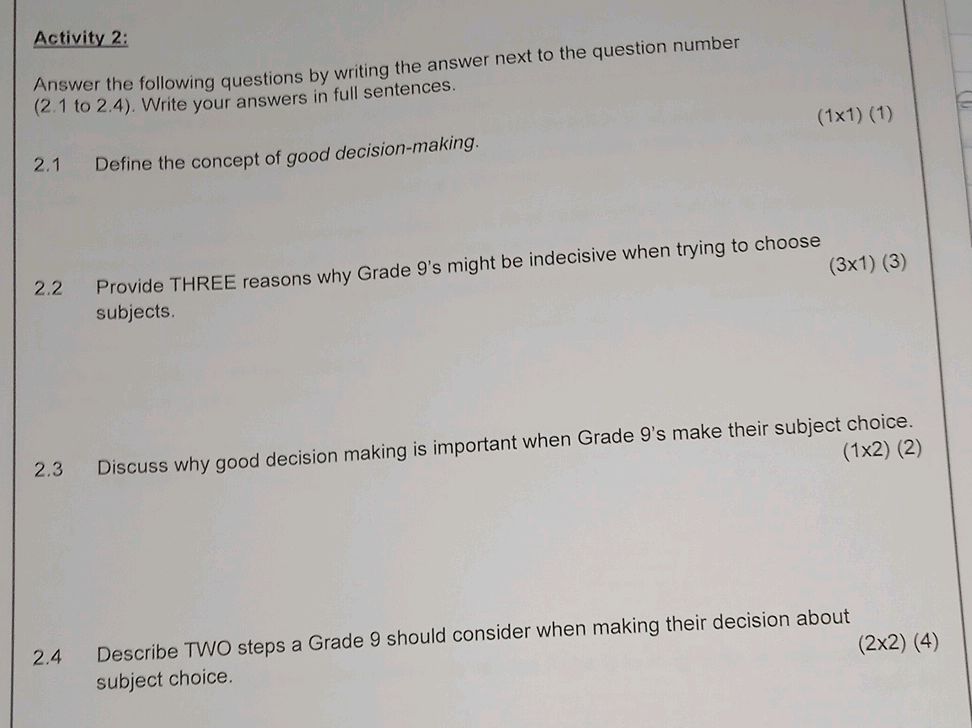 2.1 Define the concept of good | StudyX