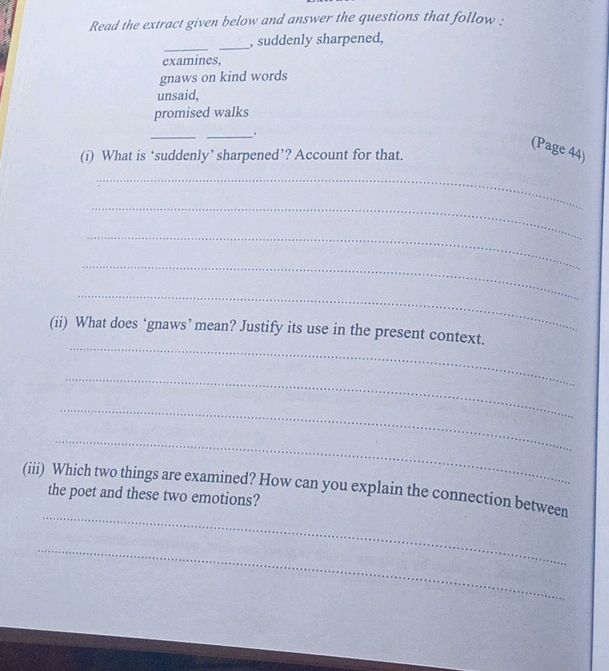 Read the extract given below and answer the | StudyX