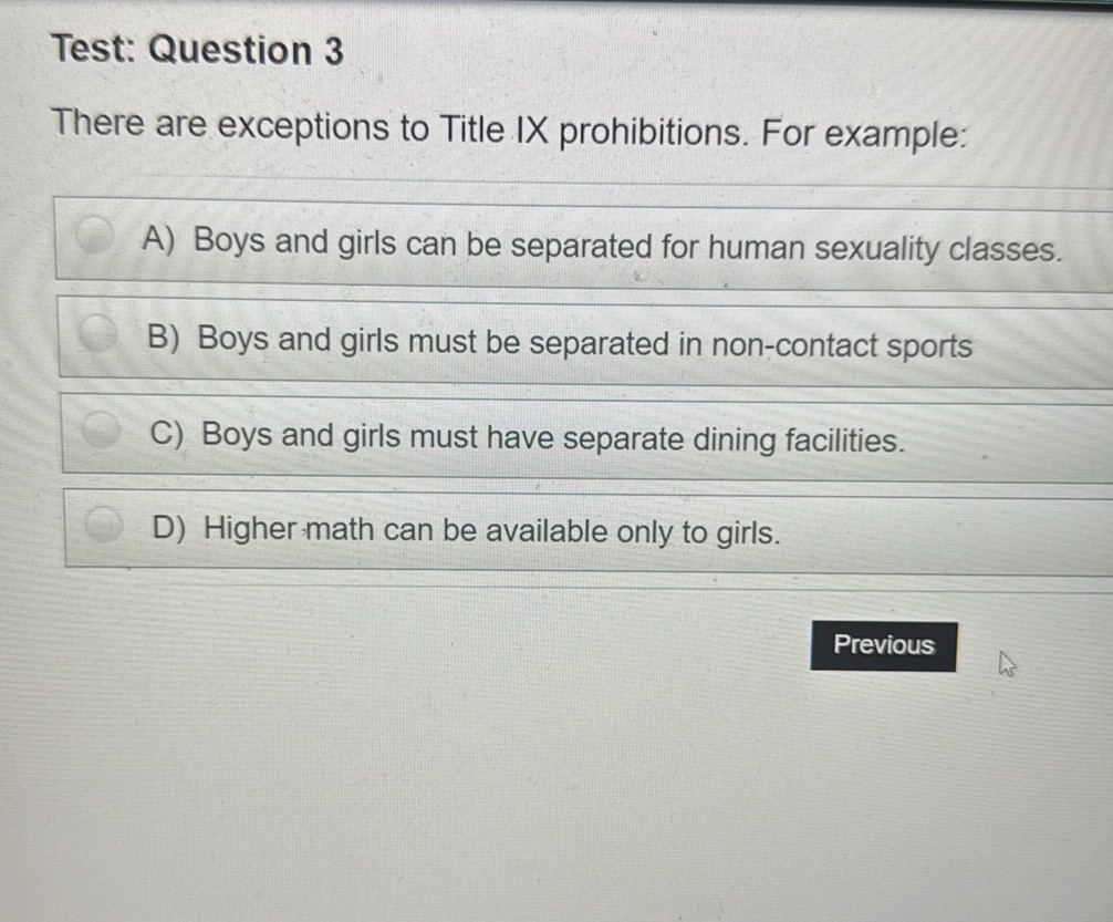 Test: Question 3 There are exceptions to | StudyX