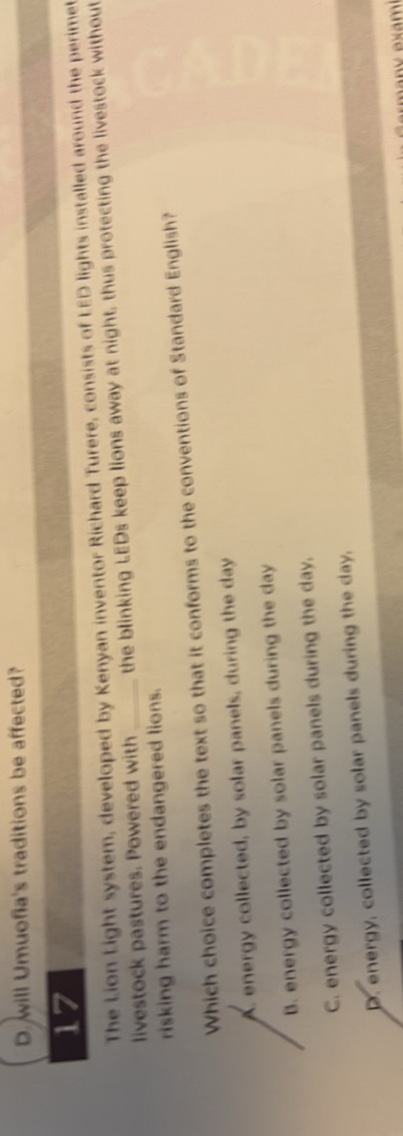 The Lion Light system, developed by Kenyan | StudyX