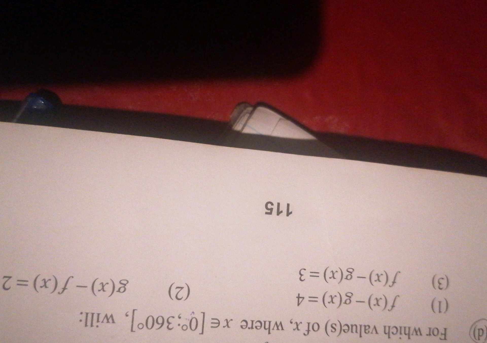 For which value(s) of x, where x ∈