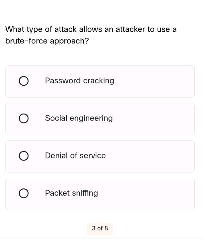 What type of attack allows an attacker to | StudyX