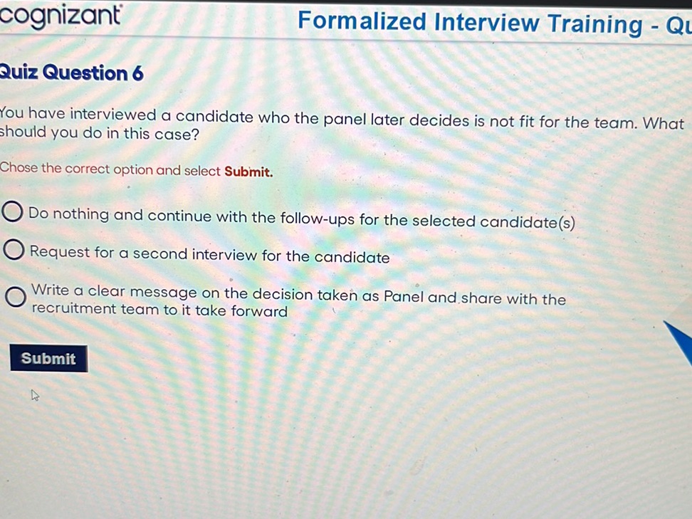 You have interviewed a candidate who the | StudyX