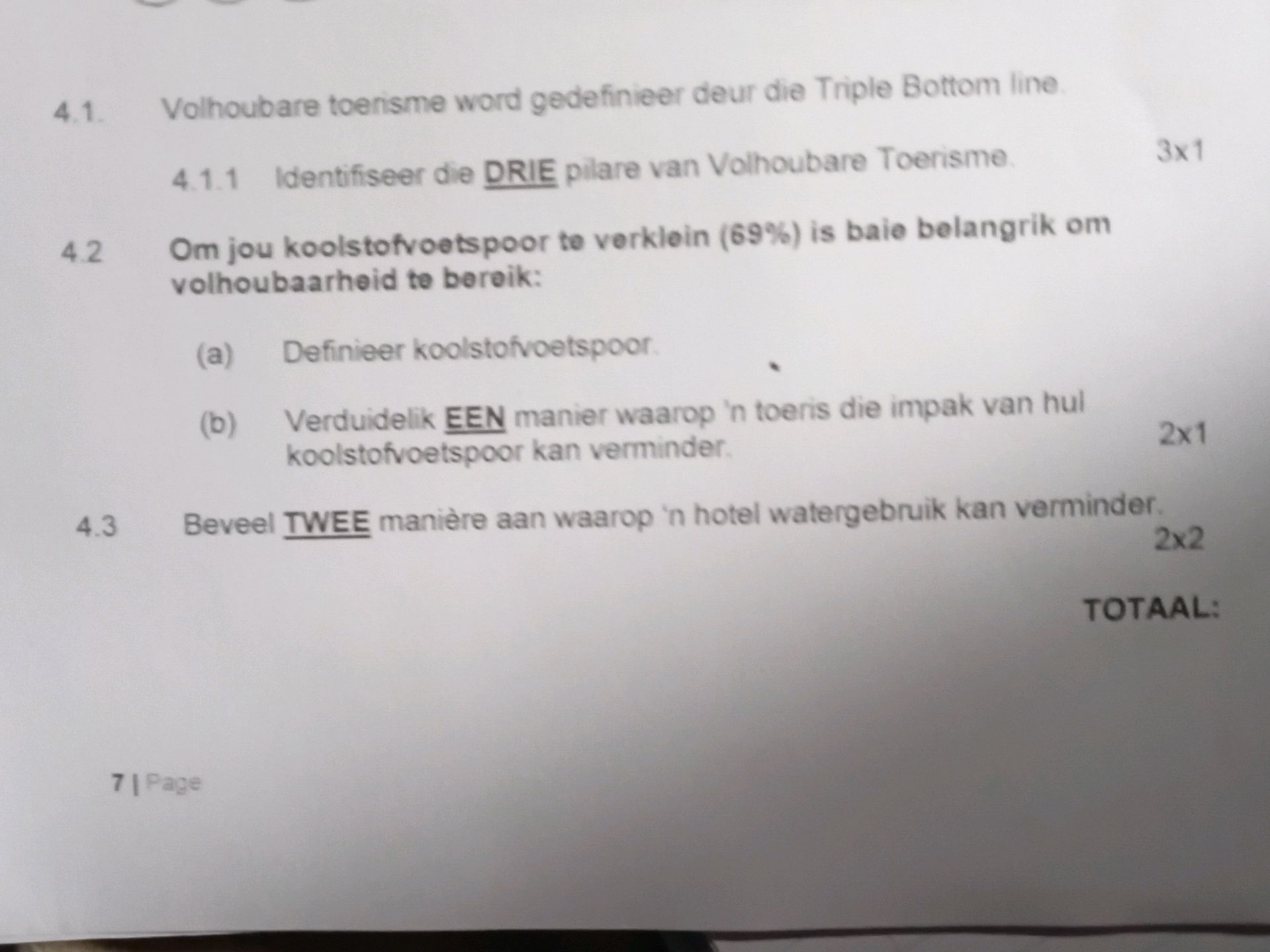 4.1. Volhoubare toerisme word gedefinieer | StudyX