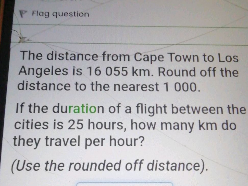 The distance from Cape Town to Los Angeles | StudyX