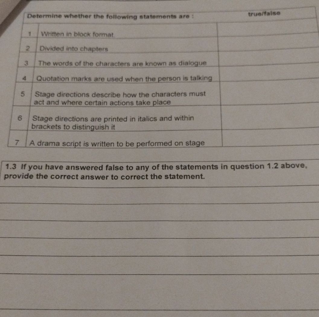 Determine whether the following statements | StudyX