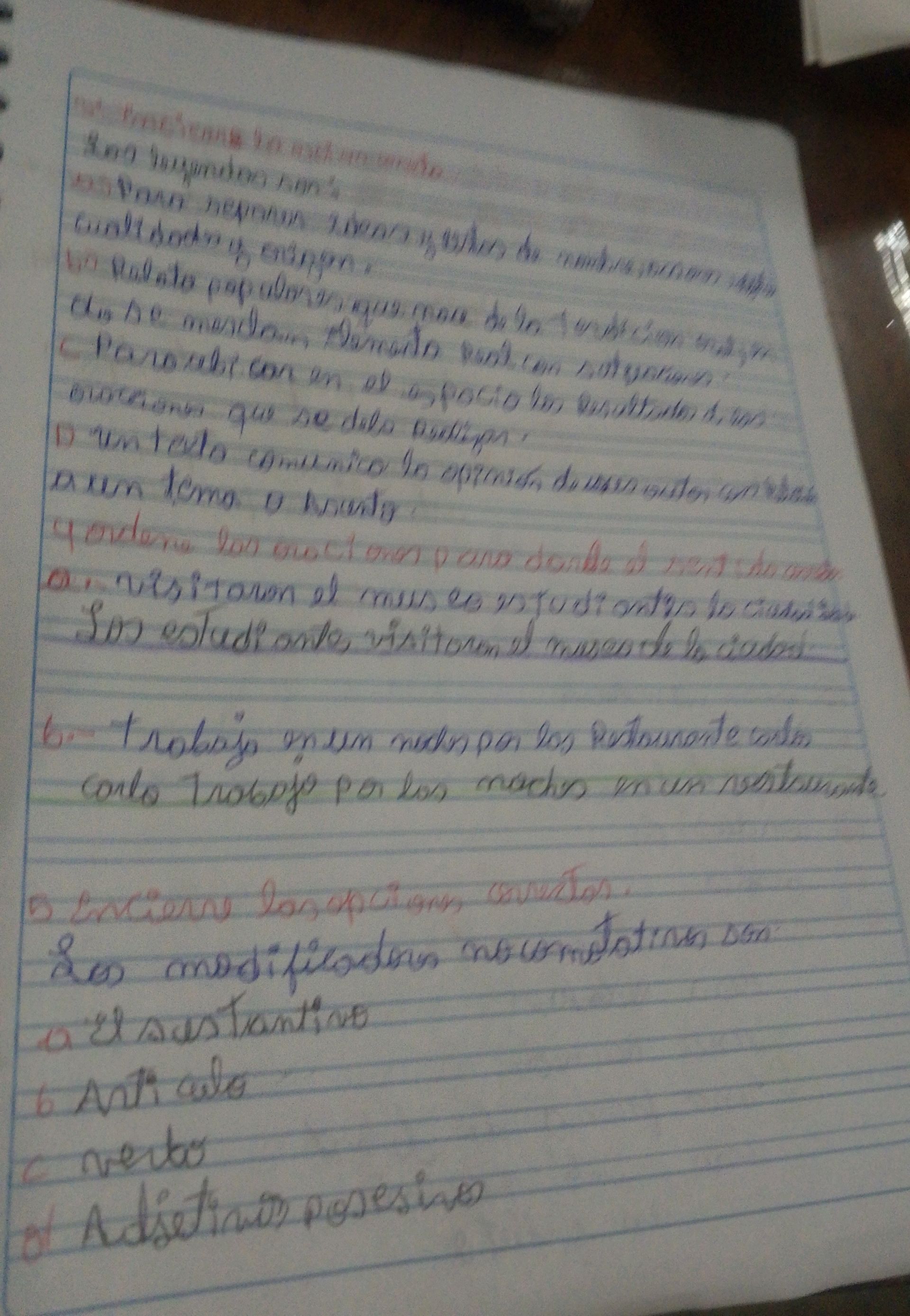 4. Ordene las oraciones para donde el texto | StudyX