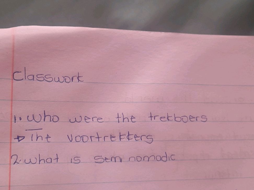 Who were the trekboers -> The Voortrekkers