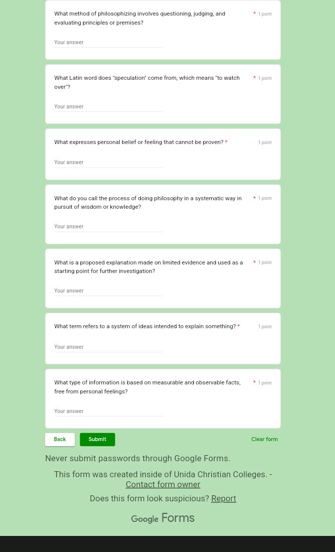 What method of philosophizing involves | StudyX