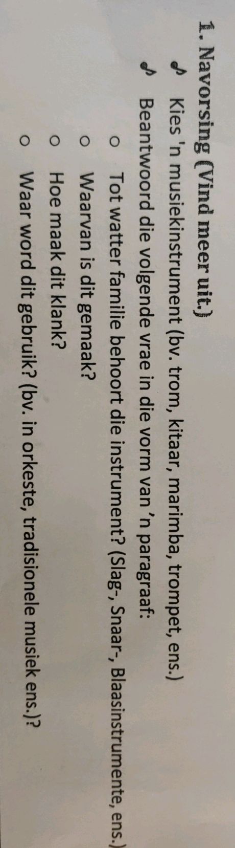 1. Navorsing (Vind meer uit.) Kies 'n | StudyX