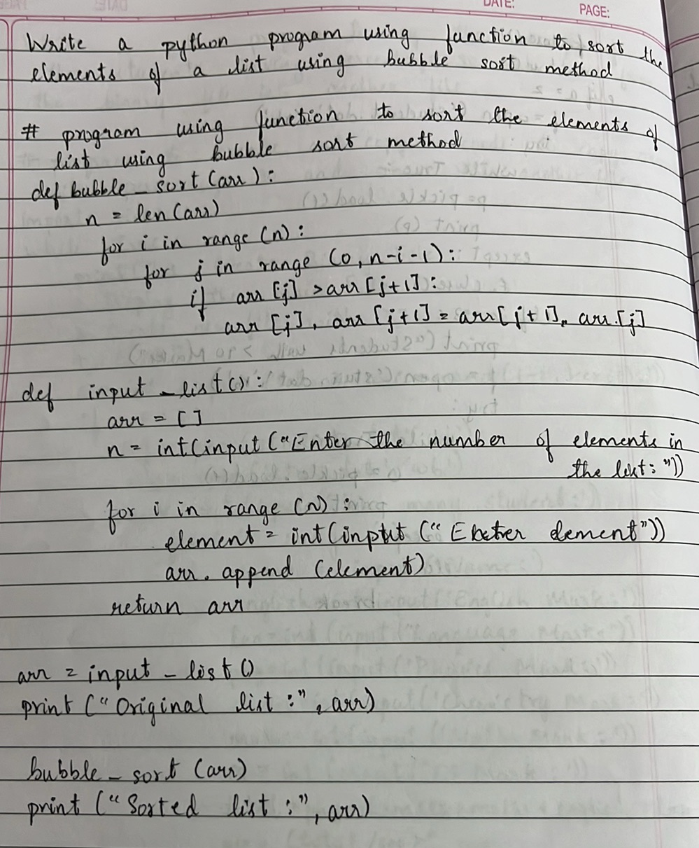 Write a python program using function to | StudyX