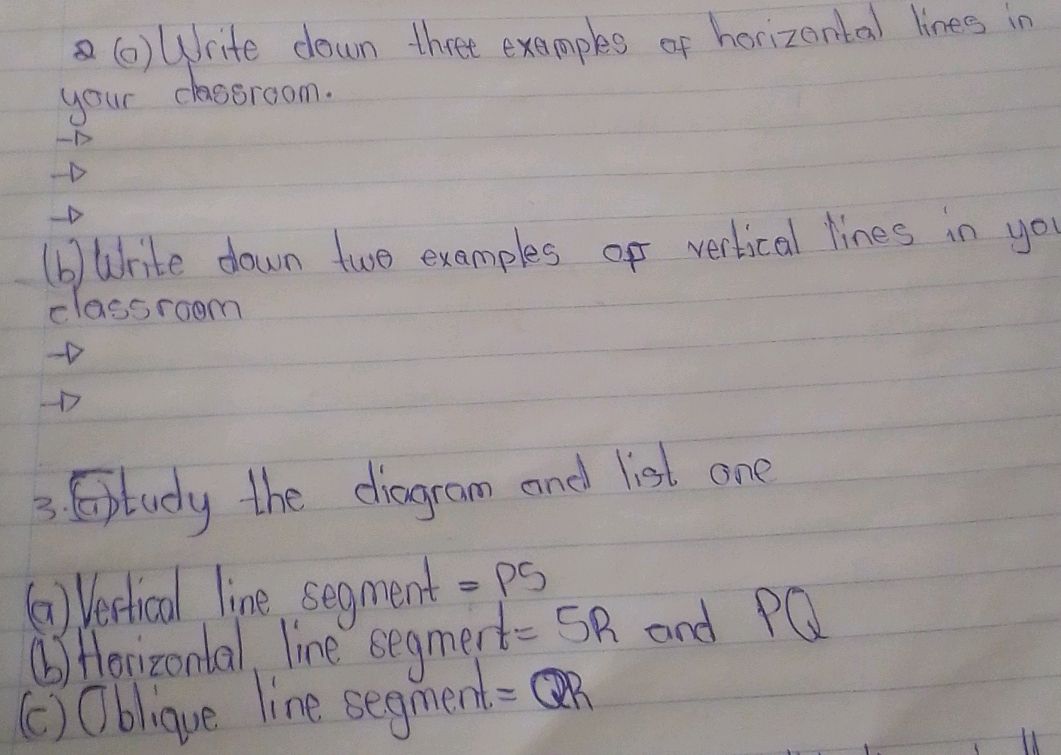 2 (a) Write down three examples of | StudyX