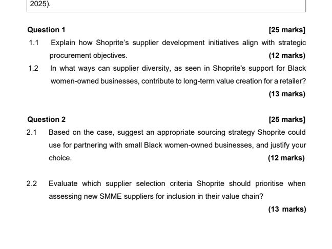 2025). Question 1 [25 marks] 1.1 Explain | StudyX