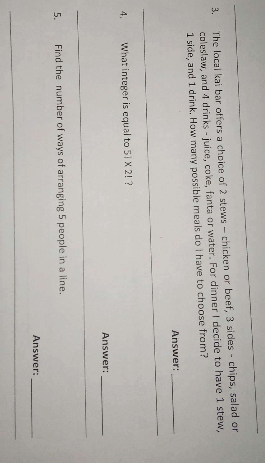 The local kai bar offers a choice of 2 stews