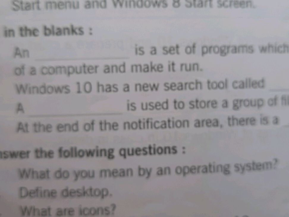 Start menu and Windows 8 start screen. in | StudyX