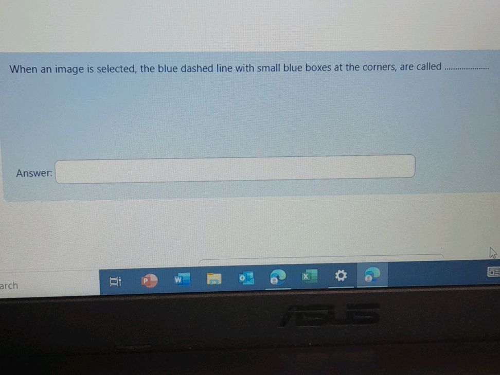 When an image is selected, the blue dashed | StudyX