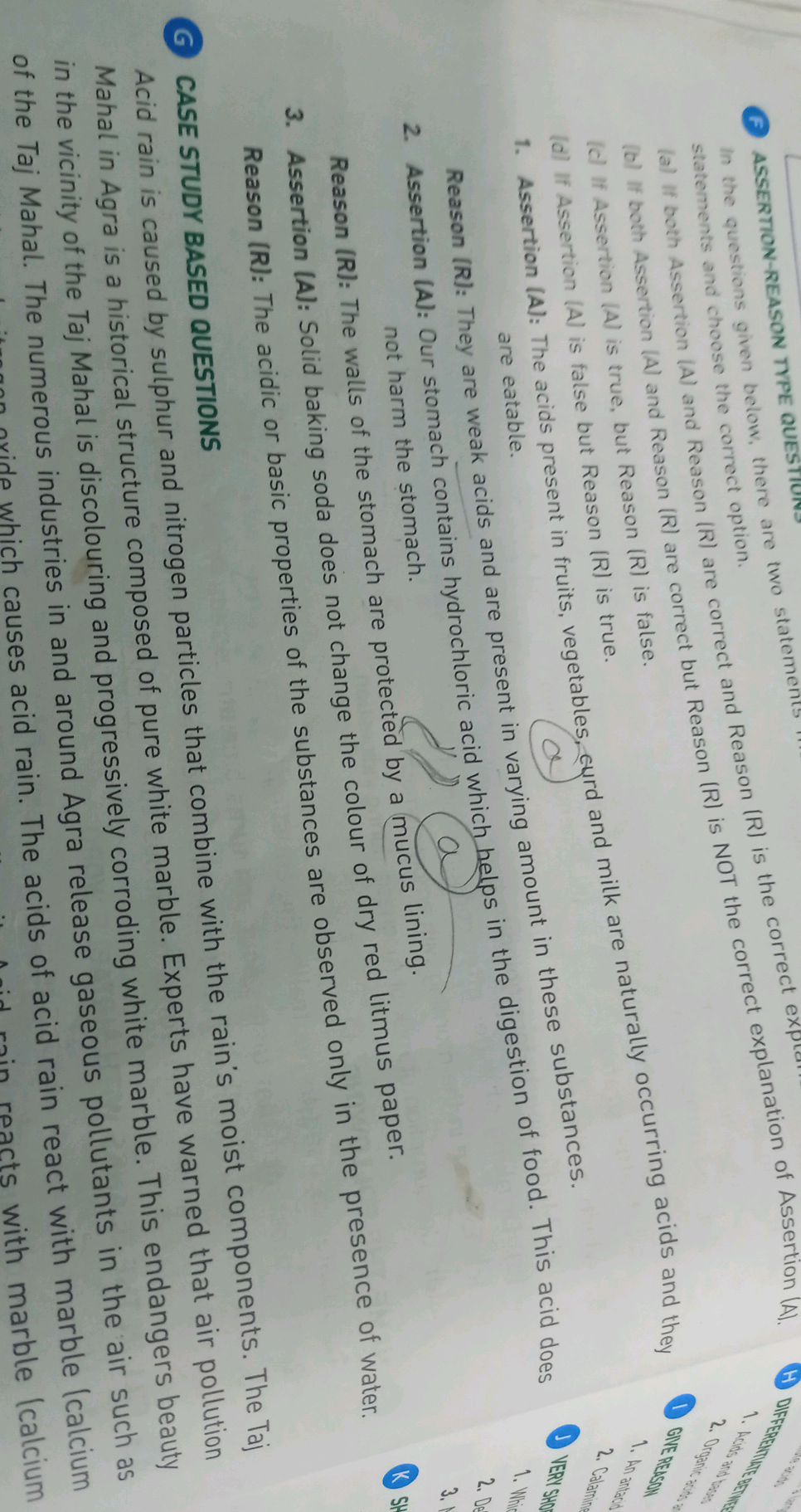 ASSERTION-REASON TYPE QUESTIONS In the | StudyX