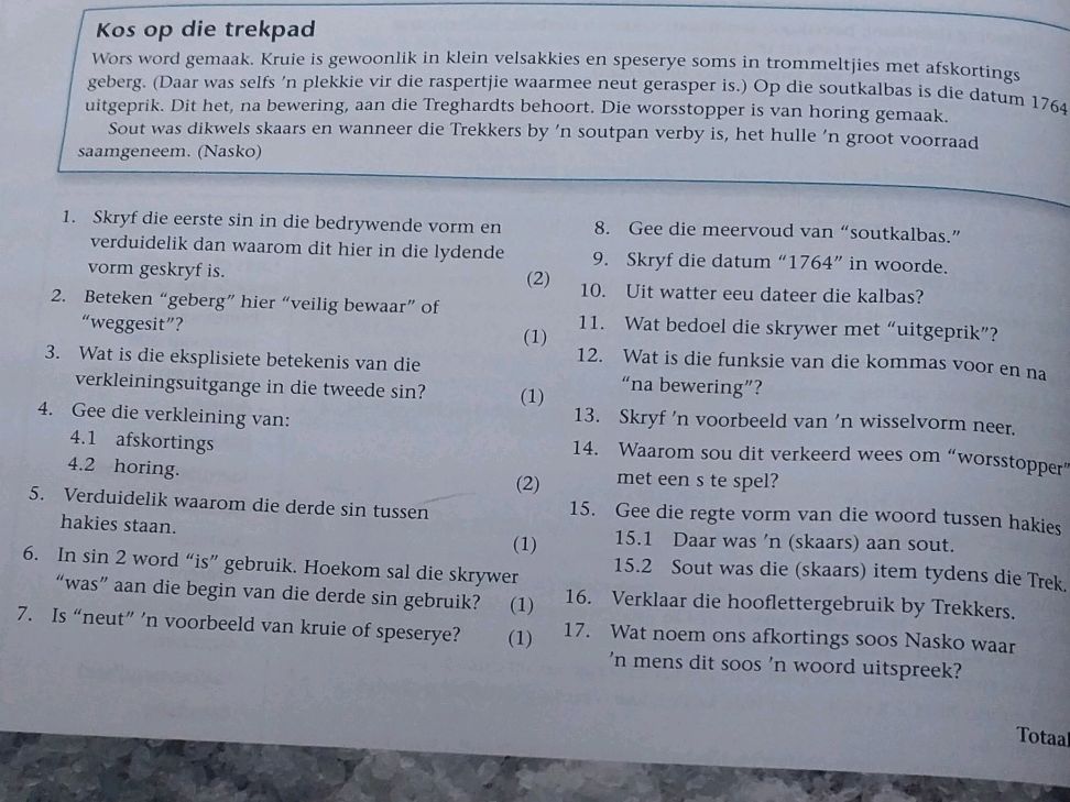 1. Skryf die eerste sin in die bedrywende | StudyX