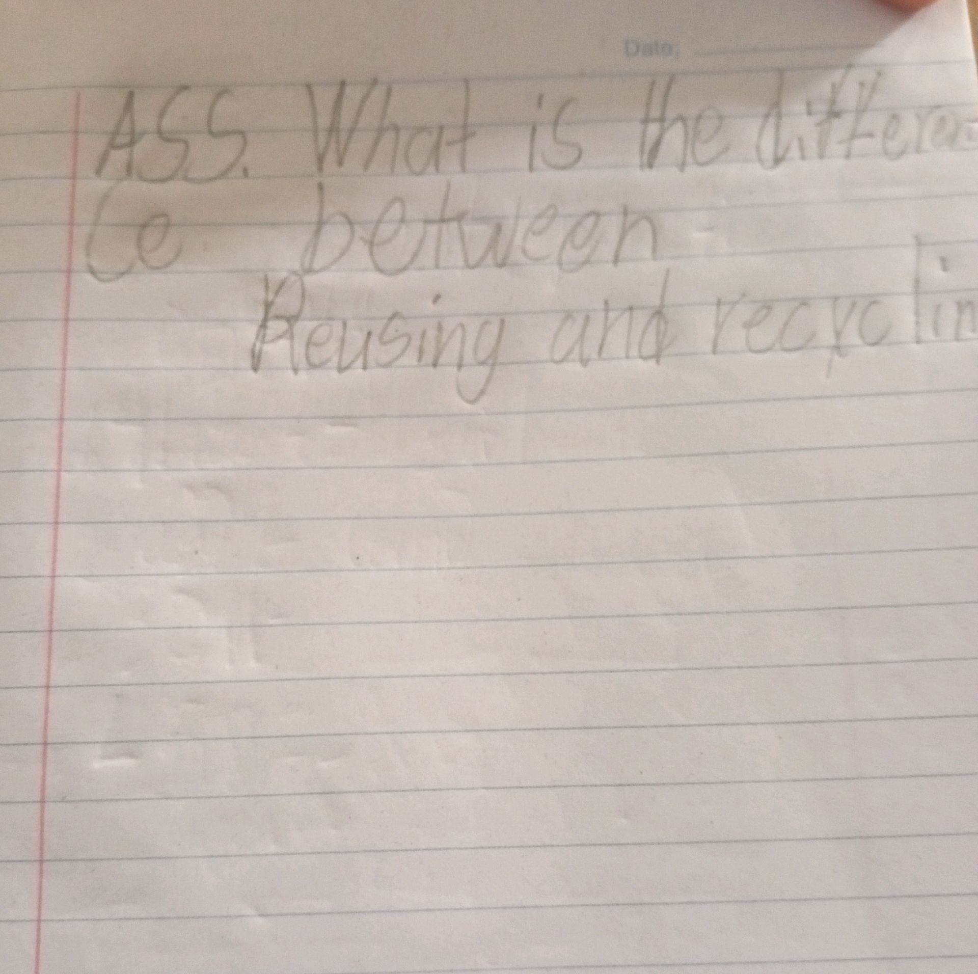 What is the difference between reusing and | StudyX