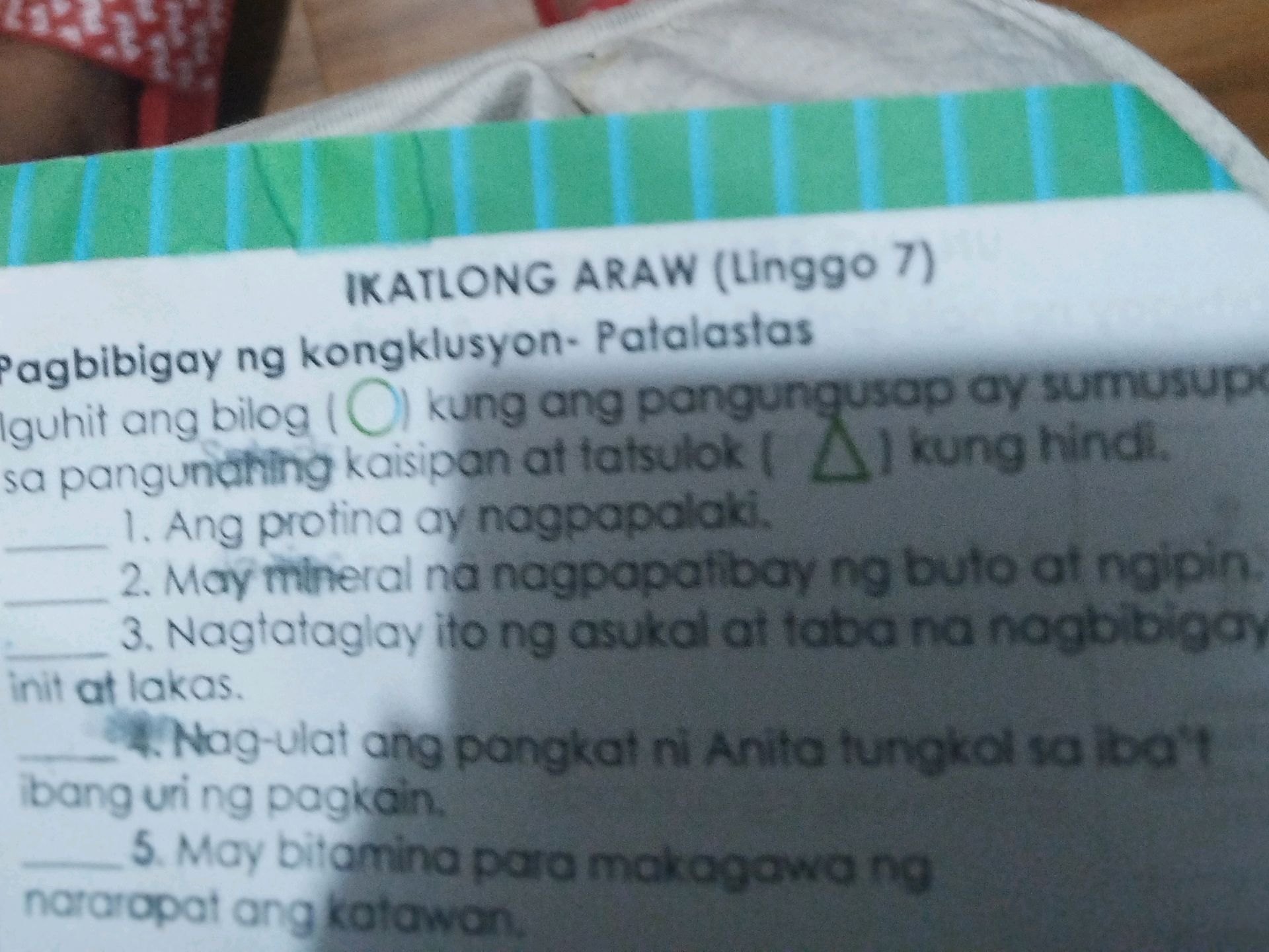 IKATLONG ARAW (Linggo 7) Pagbibigay ng | StudyX