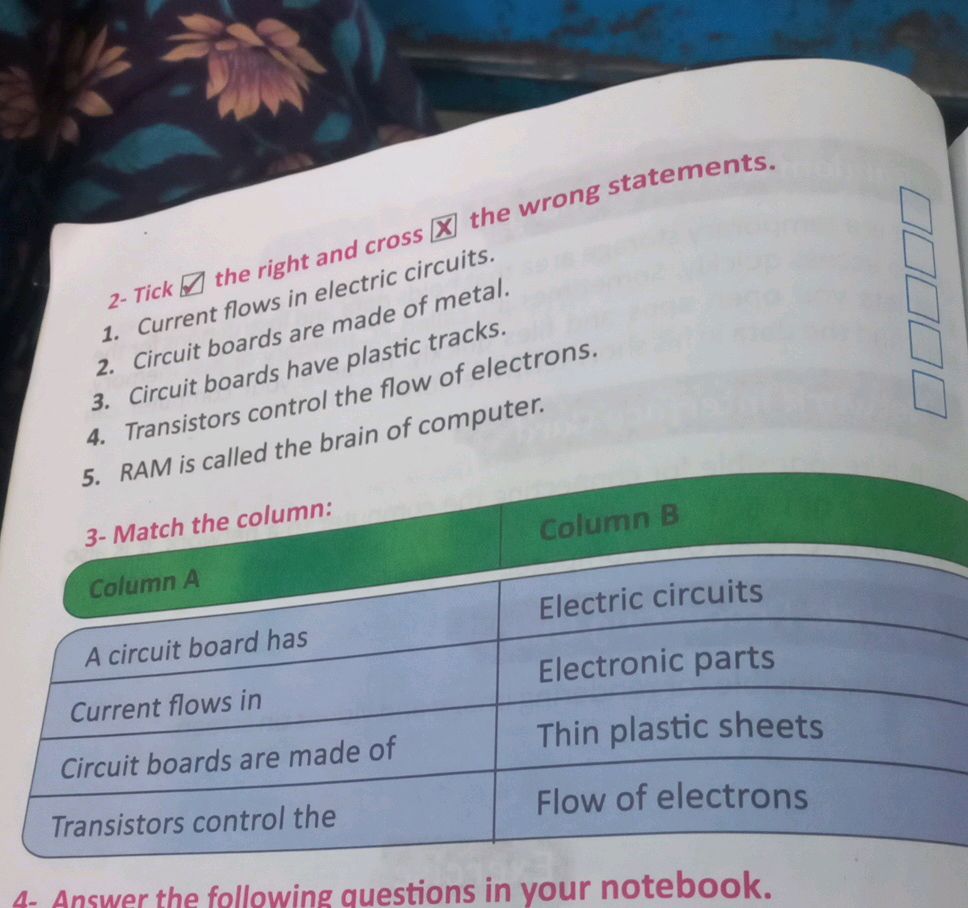 2- Tick the right and cross the wrong | StudyX