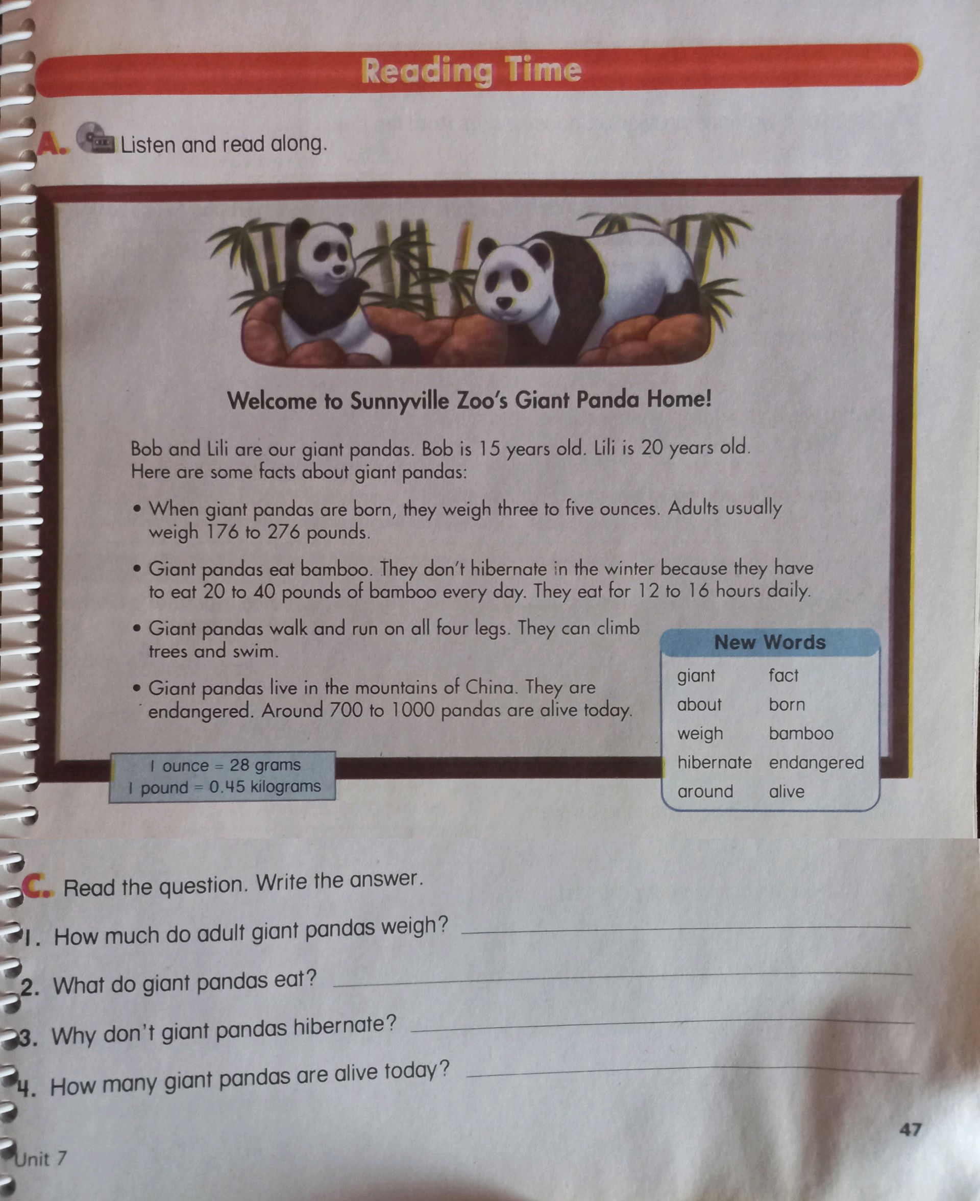 How much do adult giant pandas weigh? 2.
