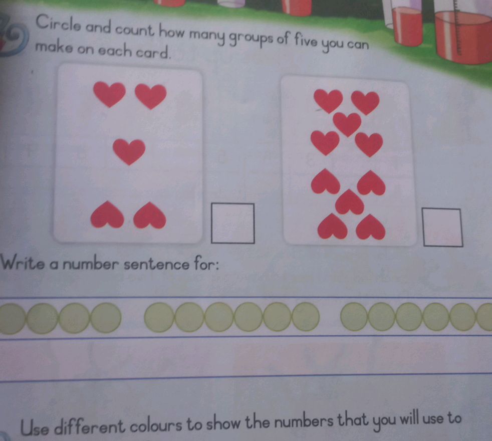Circle and count how many groups of five you | StudyX