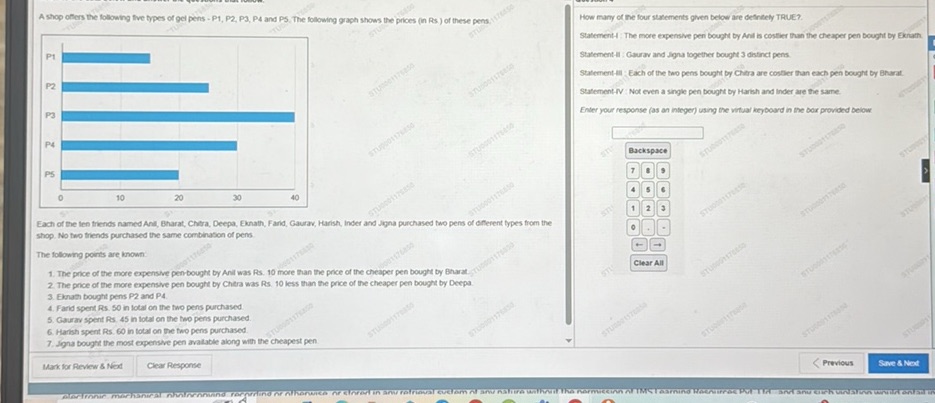 A shop offers the following five types of | StudyX