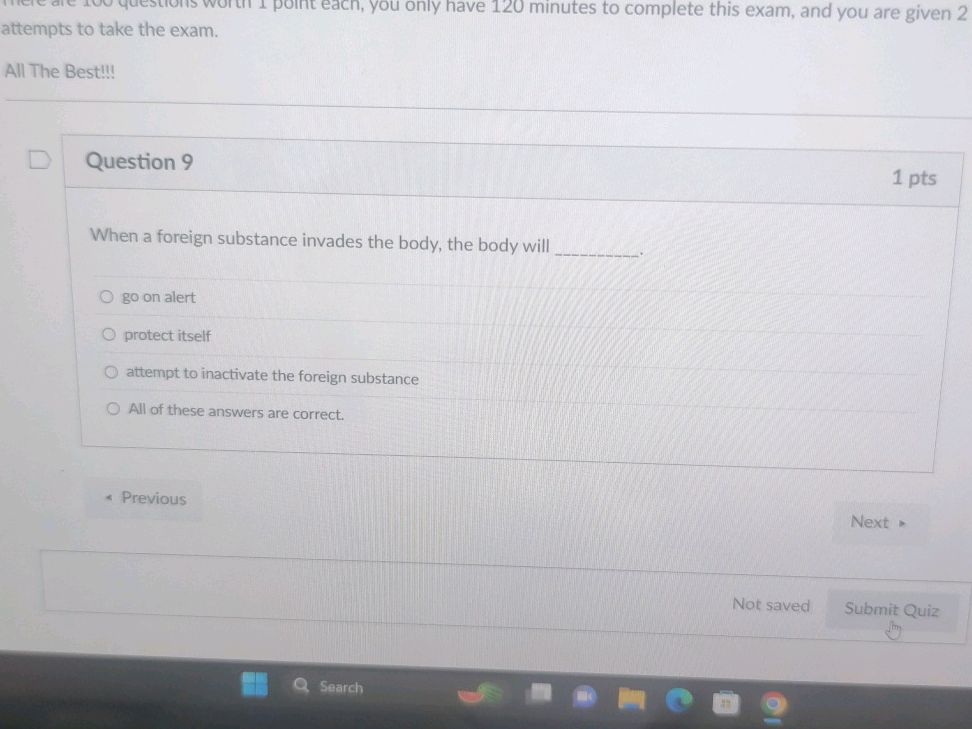 When a foreign substance invades the body, | StudyX