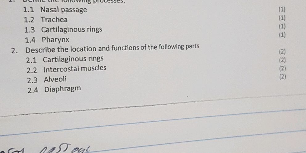 1. Define the following processes: 1.1 | StudyX