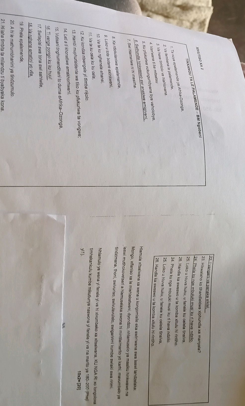 XIVUTISO XA 2 TINXANGU TA LE PALAMENDE - BM